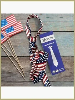 Accessories | American Flag Necktie 327 Wide Microfiber Jacquard Kipper ...